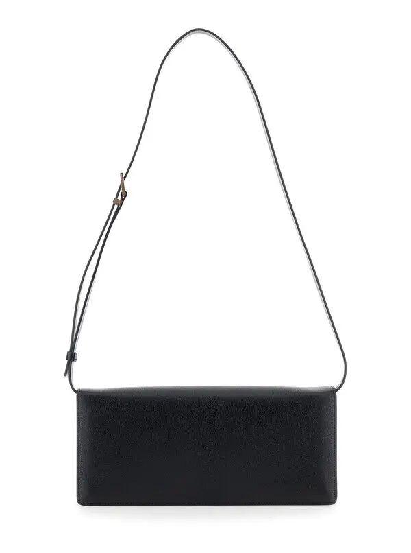 TOM FORD Grained Leather Crossbody Bag With T Plaque - Multicolor