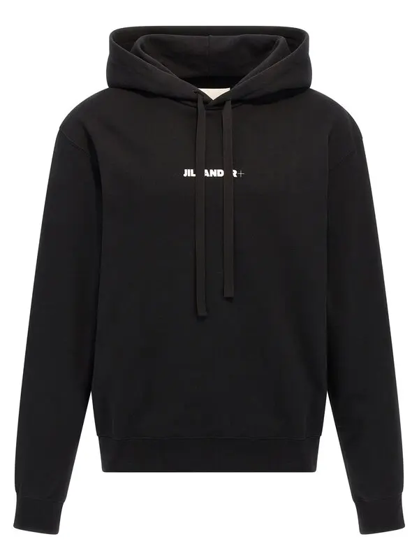 JIL SANDER Logo Hoodie - Black