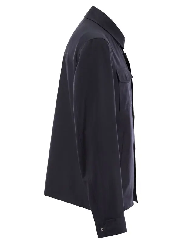 Herno Rain Cotton Cashmere Shirt - Blue