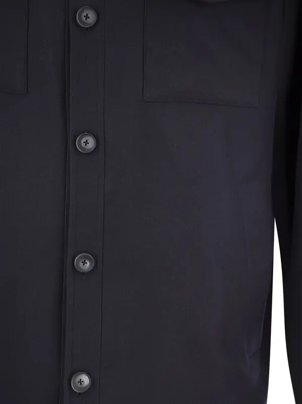 Herno Rain Cotton Cashmere Shirt - Blue