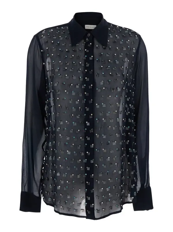 Dries Van Noten Embellished Viscose Shirt - Multicolor
