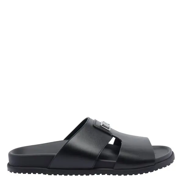 Dolce & Gabbana Logo Leather Sandals