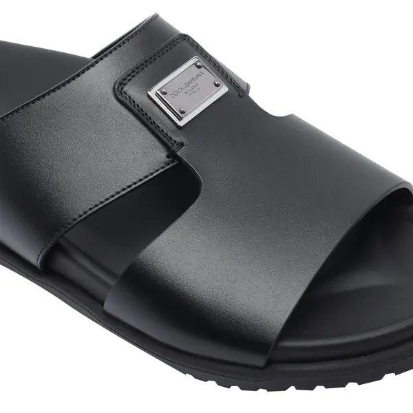 Dolce & Gabbana Logo Leather Sandals