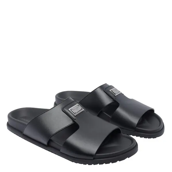 Dolce & Gabbana Logo Leather Sandals