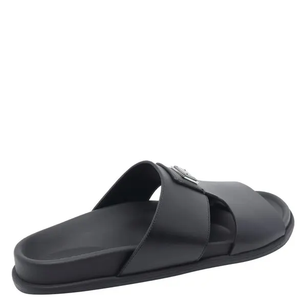 Dolce & Gabbana Logo Leather Sandals