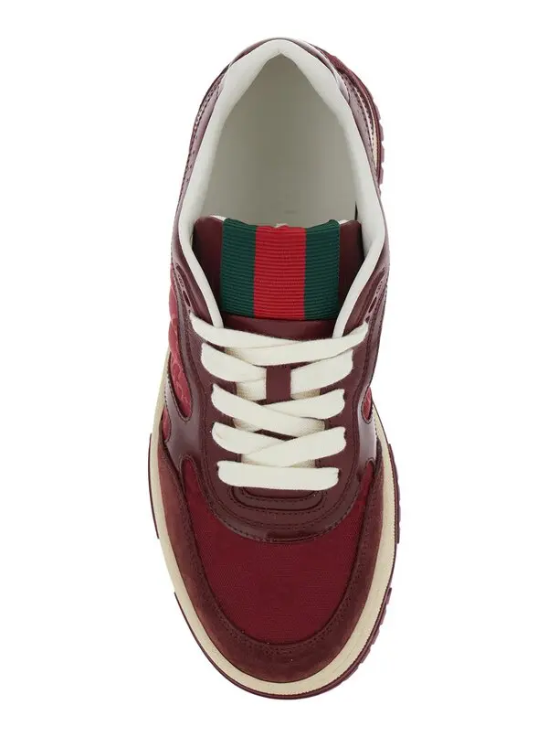 Gucci Re-web Low Top Sneakers In Gg Canvas - Multicolor
