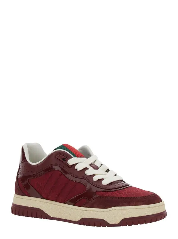 Gucci Re-web Low Top Sneakers In Gg Canvas - Multicolor