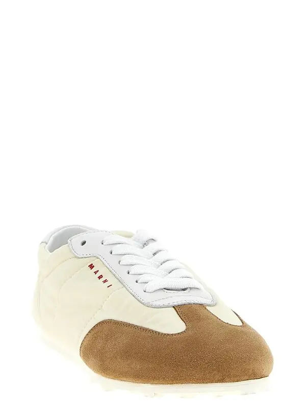 Marni Softy Soccer Sneakers With Suede Cap Toe