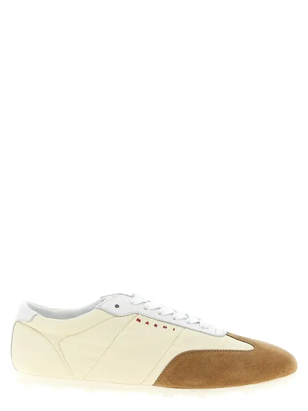 Marni Softy Soccer Sneakers With Suede Cap Toe - Multicolor