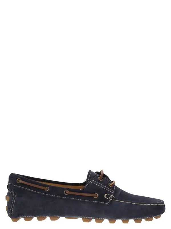 TOD'S Rubber Bubble Suede Boat Shoe