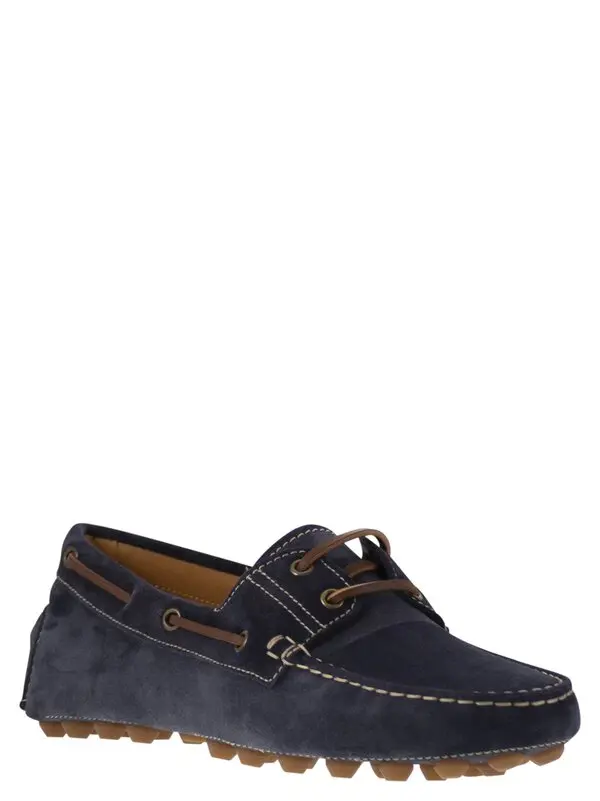 TOD'S Rubber Bubble Suede Boat Shoe