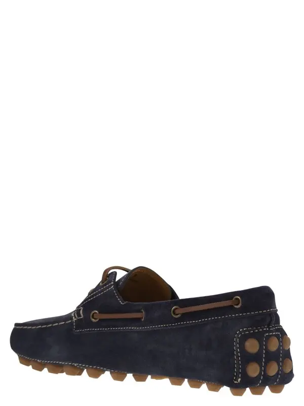 TOD'S Rubber Bubble Suede Boat Shoe