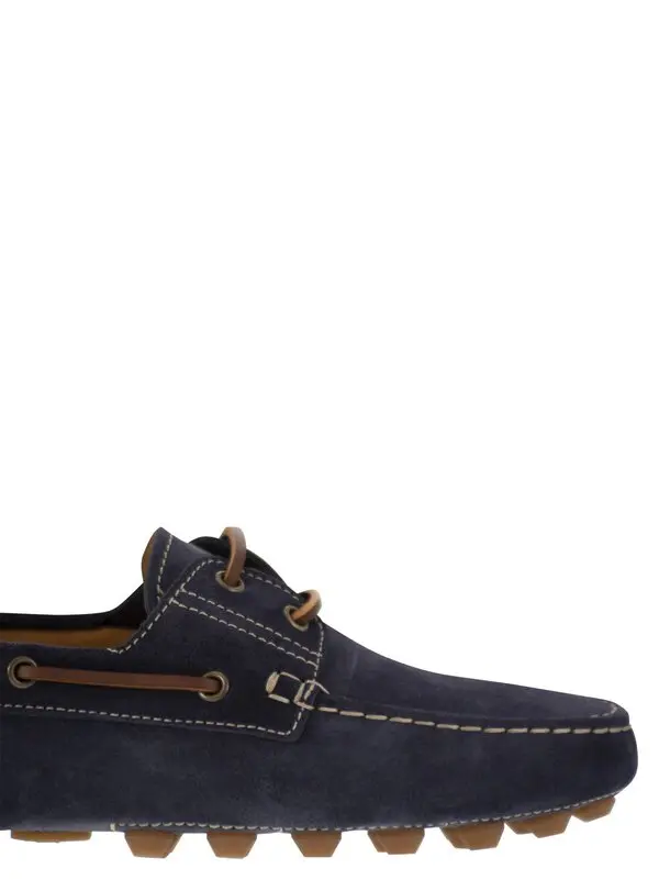 TOD'S Rubber Bubble Suede Boat Shoe