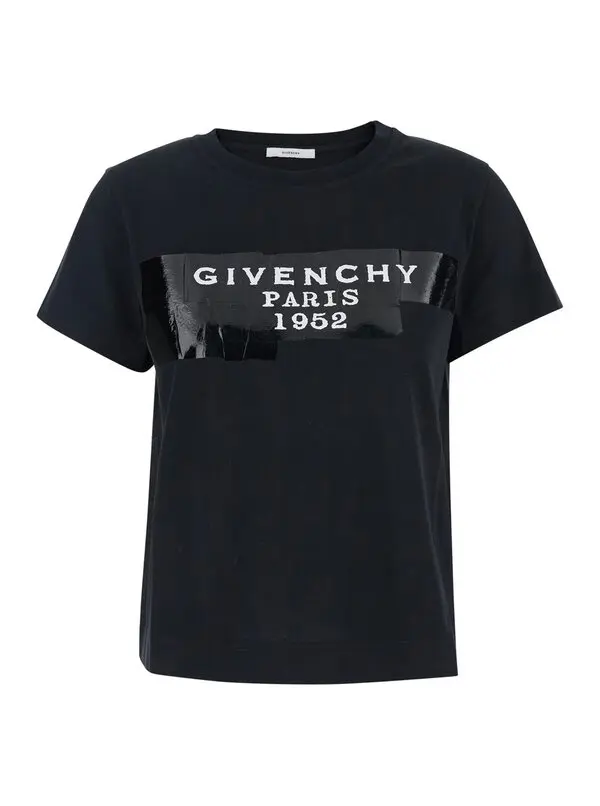 Givenchy Cotton T-shirt With Lettering Logo - Black