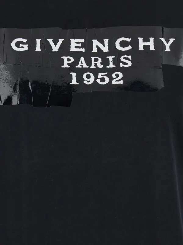 Givenchy Cotton T-shirt With Lettering Logo - Black