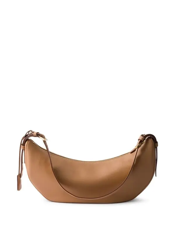 Prada Demi-lune Large Leather Shoulder Bag