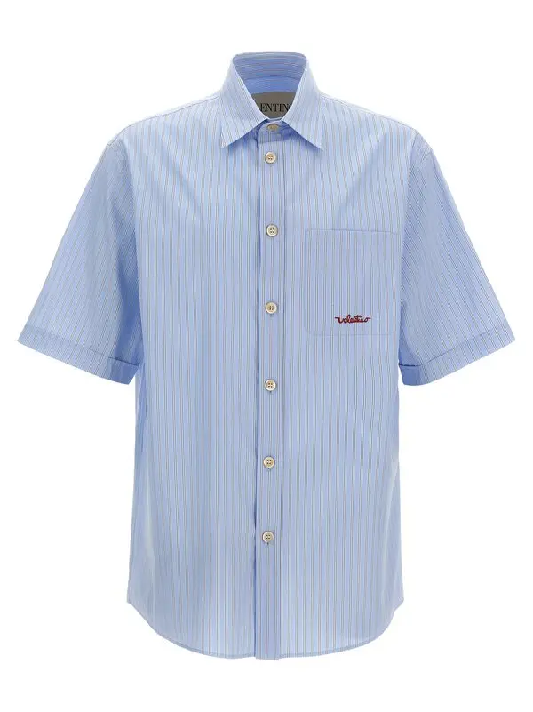 Valentino Garavani Vlogo' Embroidery Shirt - Blue