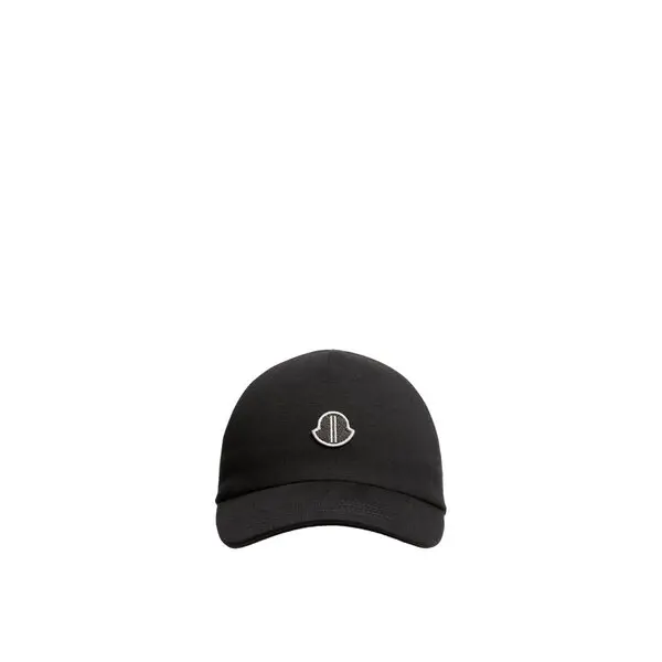 Moncler Baseball Cap With Logo Patch - Black