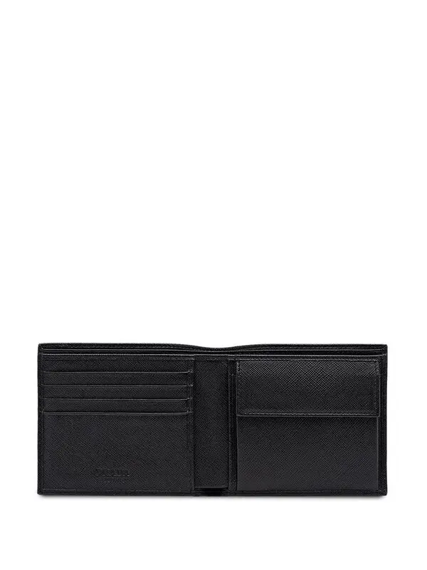 Prada Saffiano Leather Bi-fold Wallet With Coin Pocket