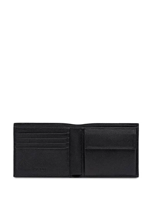 Prada Saffiano Leather Bi-fold Wallet With Coin Pocket