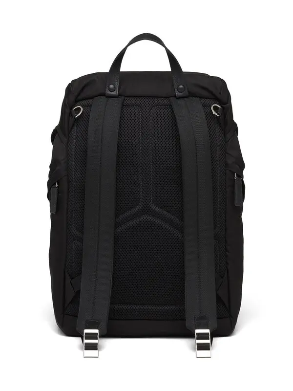 Prada Re-nylon And Saffiano Leather Backpack - Black