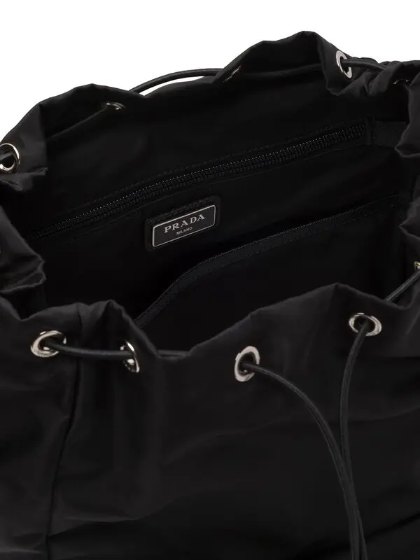 Prada Re-nylon And Saffiano Leather Backpack - Black