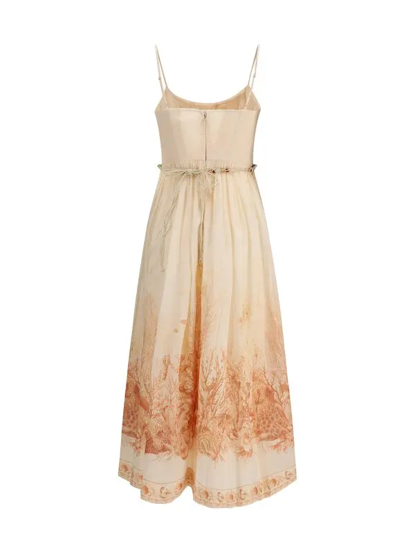 Zimmermann Corset Midi Dress - Pink