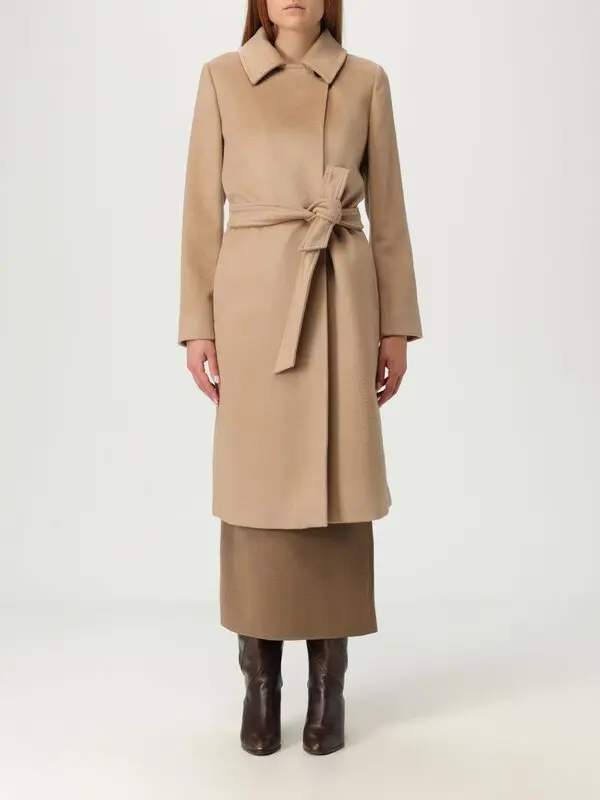 Max Mara Coat In Camel Wool - Brown