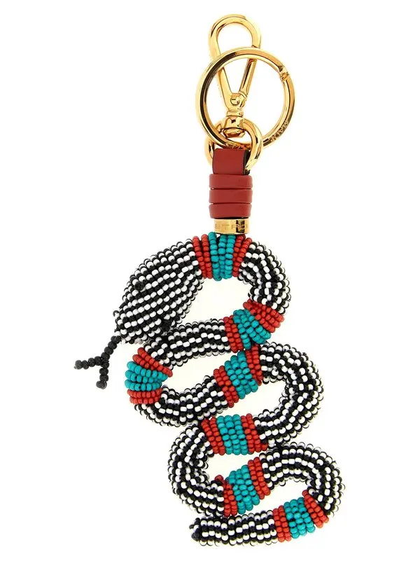 Etro Snake Beaded Keyring - Multicolor