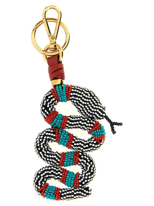 Etro Snake Beaded Keyring - Multicolor