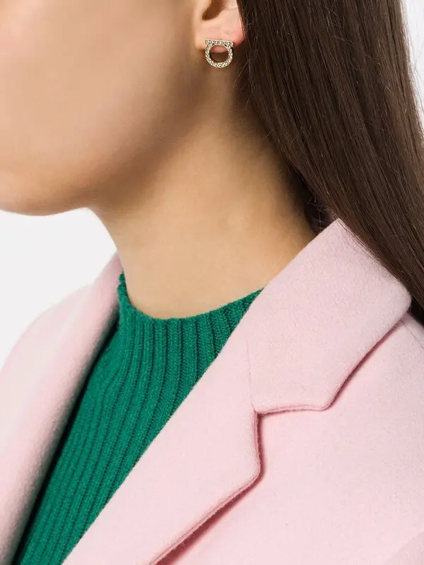 FERRAGAMO Gancini Crystal Earrings