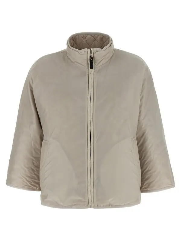 Max Mara Delfina Reversible Cape - Gray
