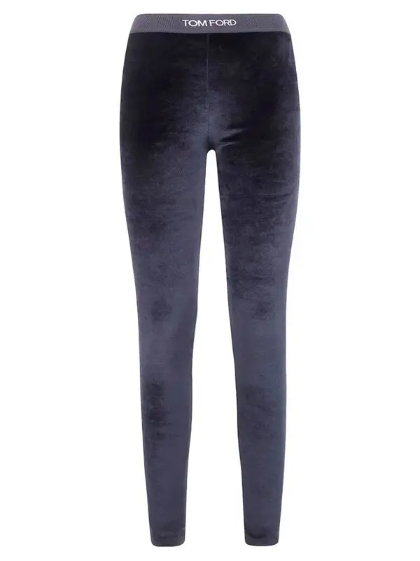 TOM FORD Stretch Lustrous Velour Signature Leggings