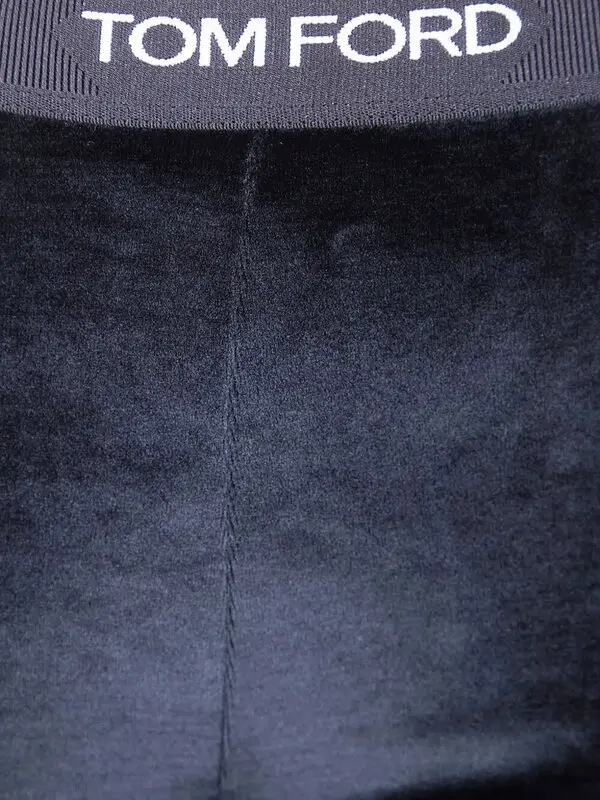 TOM FORD Stretch Lustrous Velour Signature Leggings