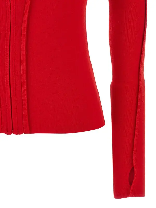 Victoria Beckham Hooded Zip-up Cardigan