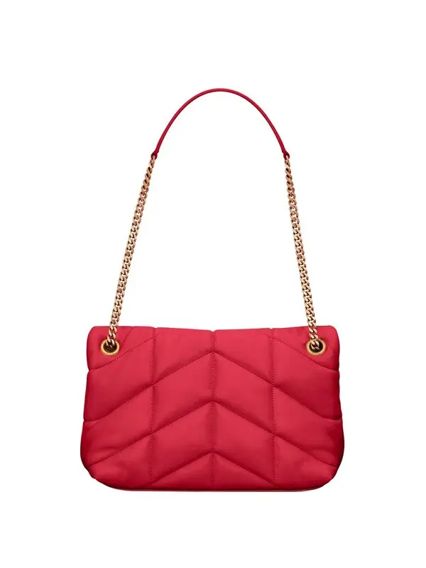 Saint Laurent Small Loulou Puffer Bag In Nappa Leather - Red