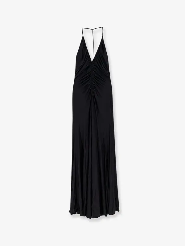 SELF-PORTRAIT Gathered Jersey Long Dress