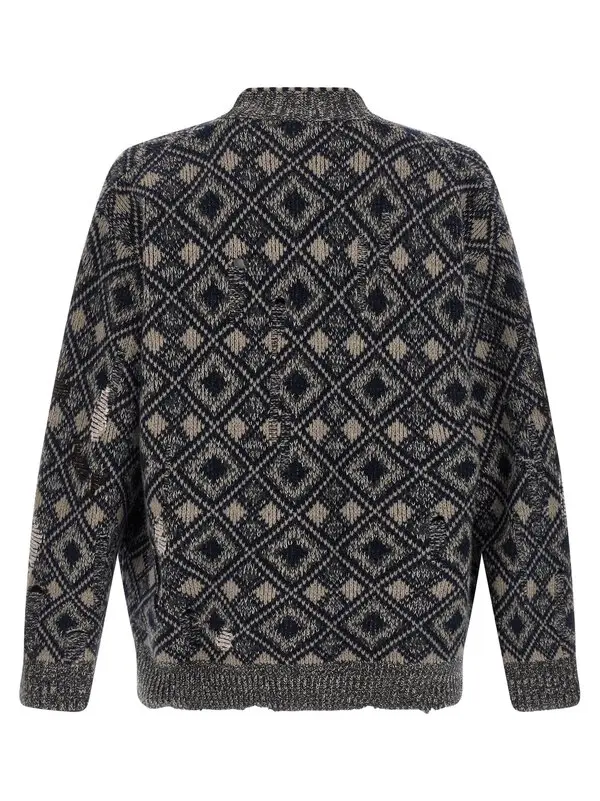 WALES BONNER Sibling Merino Wool Cardigan