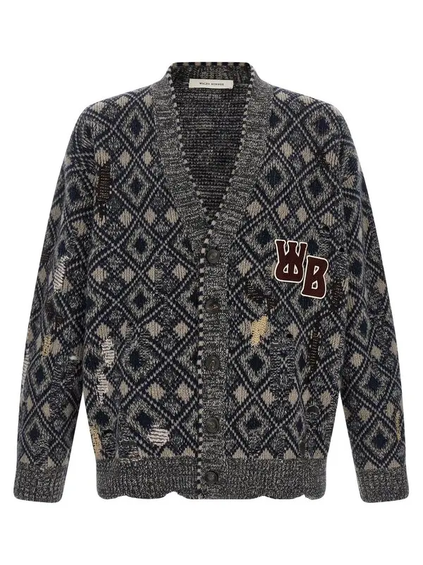 WALES BONNER Sibling Merino Wool Cardigan - Multicolor