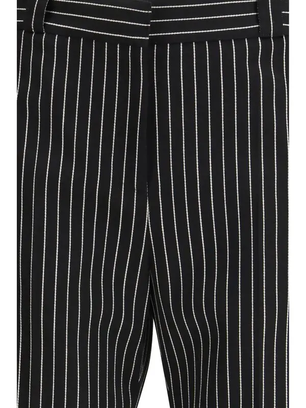 TOM FORD Striped Wool And Cotton Tailored Pants
