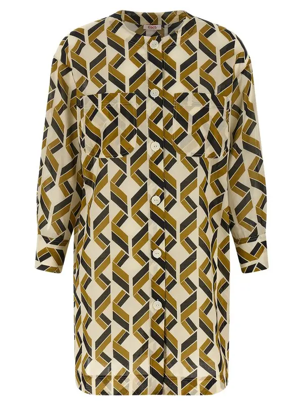ERES Espace Printed Cotton Mini Dress - Multicolor