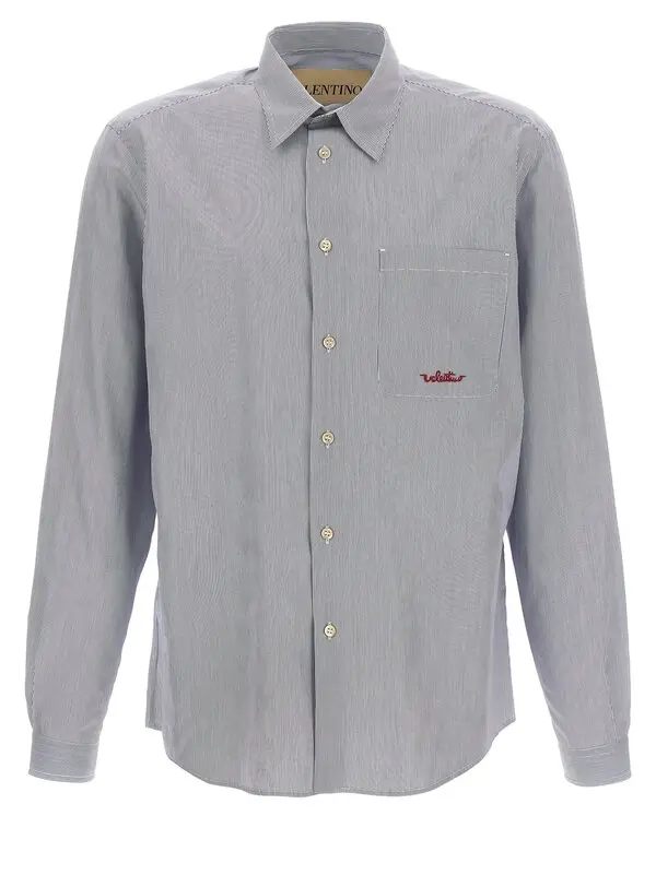 Valentino Garavani Striped Shirt - Blue