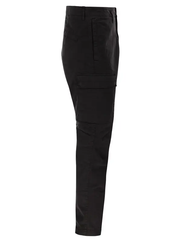 Stone Island Regular Tapered Fit Cargo Trousers - Black