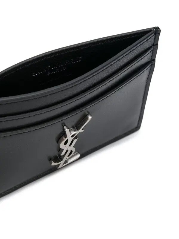 Saint Laurent Smooth Leather Cassandre Card Holder