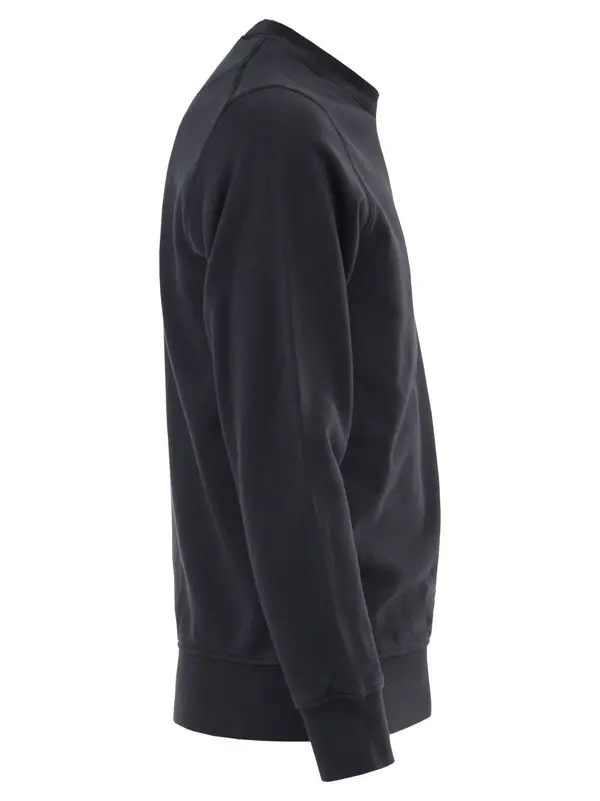 Stone Island Regular Fit Crew Neck Sweatshirt With Raglan Sleeves - Blue
