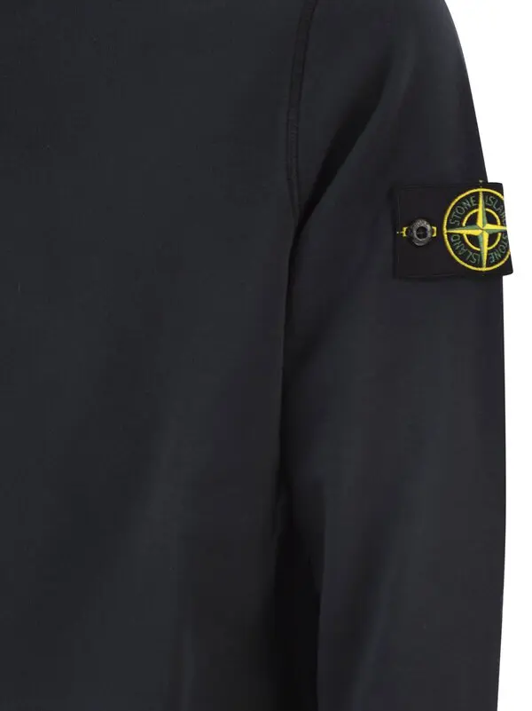 Stone Island Regular Fit Crew Neck Sweatshirt With Raglan Sleeves - Blue