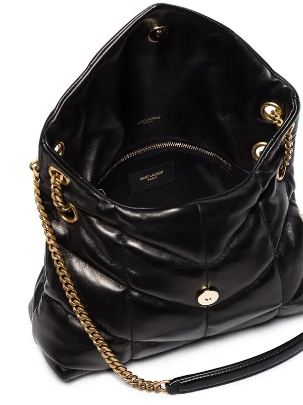 Saint Laurent Small Loulou Puffer Bag In Nappa Leather - Black