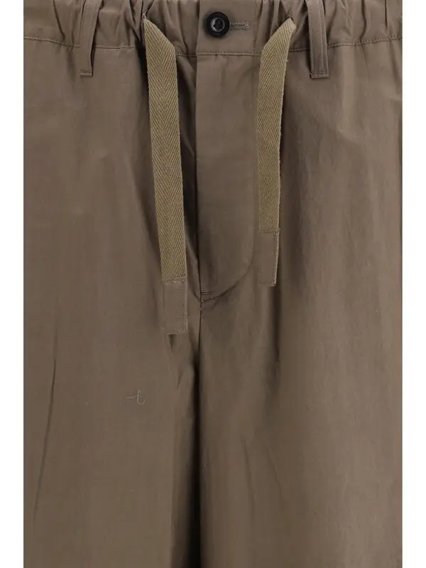 Sacai Cotton Trousers With Elasticated Waistband And Drawstring