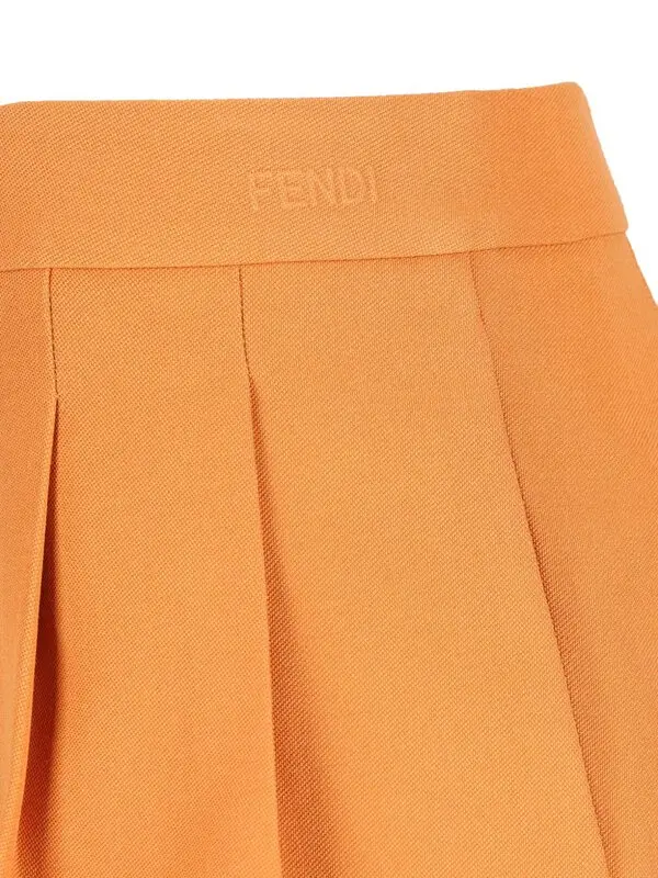 Fendi Wool Pleated Shorts - Multicolor