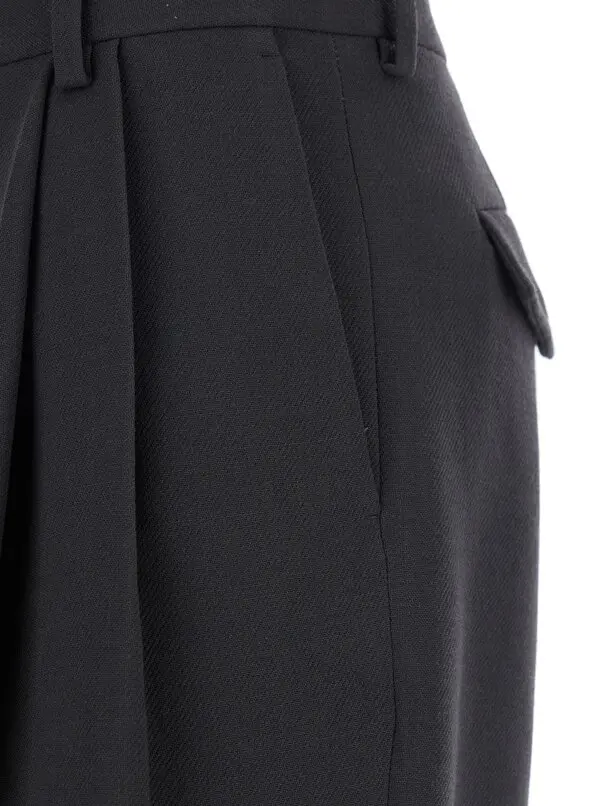 Dries Van Noten Wool Pants With Turn-up Hem - Multicolor